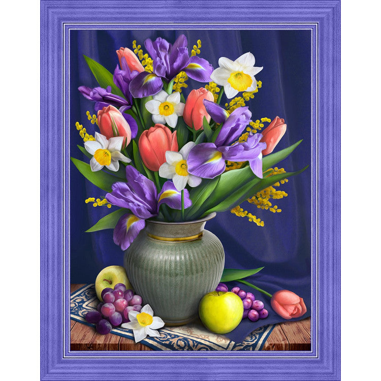 Diamond Painting Kit - DAFFODILS AND IRISES 30X40 CM AZ-1693 — HobbyJobby