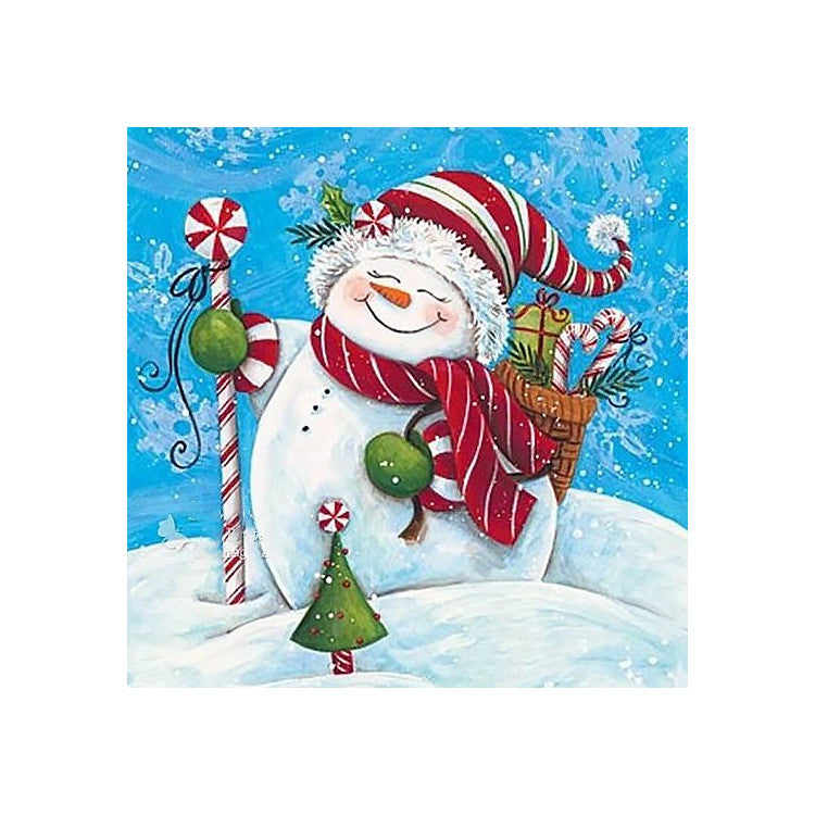 Diamond Painting Kit - SNOWMAN WITH GIFTS 38*38 CM WD2444 — HobbyJobby