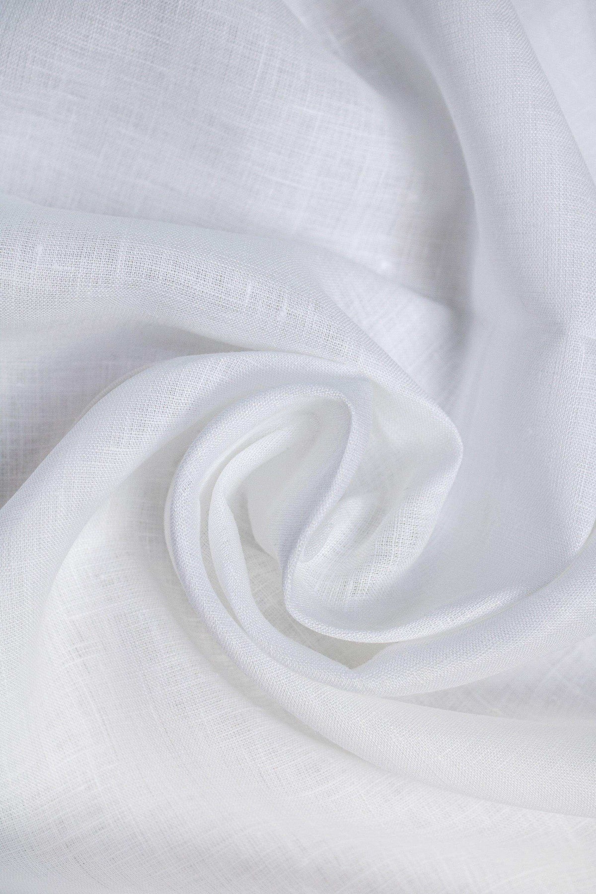 Luca-S Natural Pure 100% Linen Soft Fabric Natural White Color — HobbyJobby