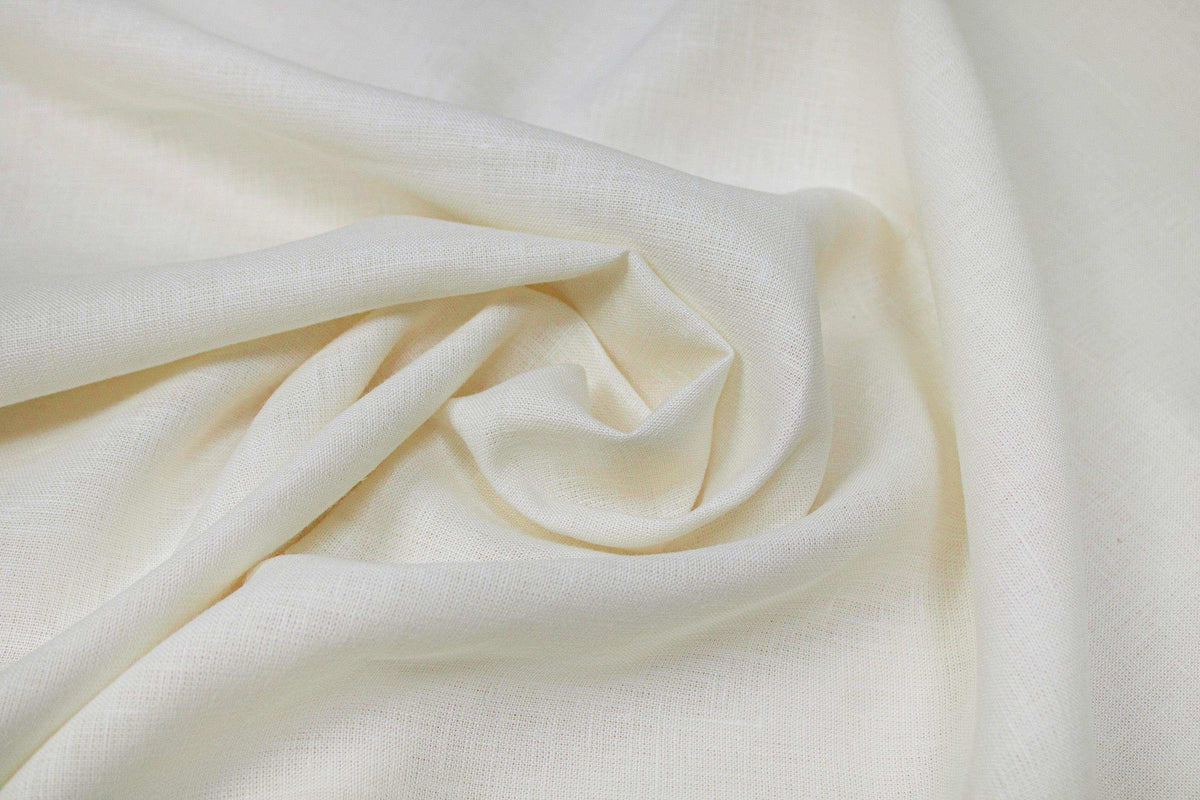 Luca-S Pure Natural 100% Linen Soft Fabric Natural White Color — HobbyJobby