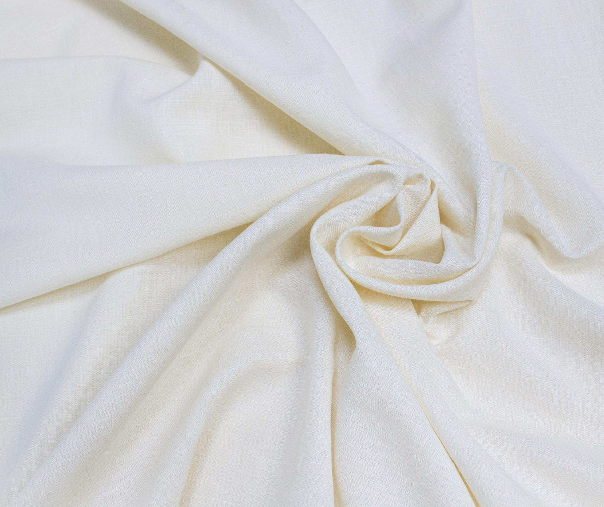 Luca-S Pure Natural Linen Wrinkled Fabric Cream Color — HobbyJobby