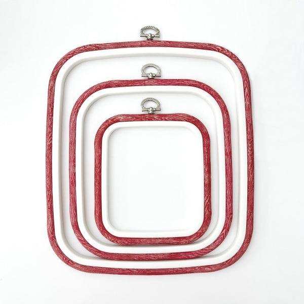 Red Square Embroidery Hoop - Nurge Flexible Cross Stitch Hoop — HobbyJobby