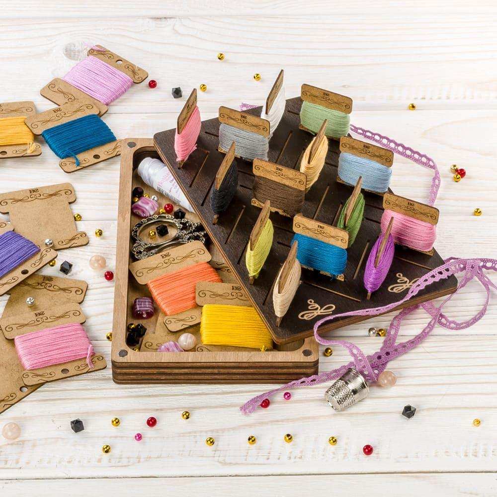 Storage Box for handcraft and 38 bobbins included — HobbyJobby