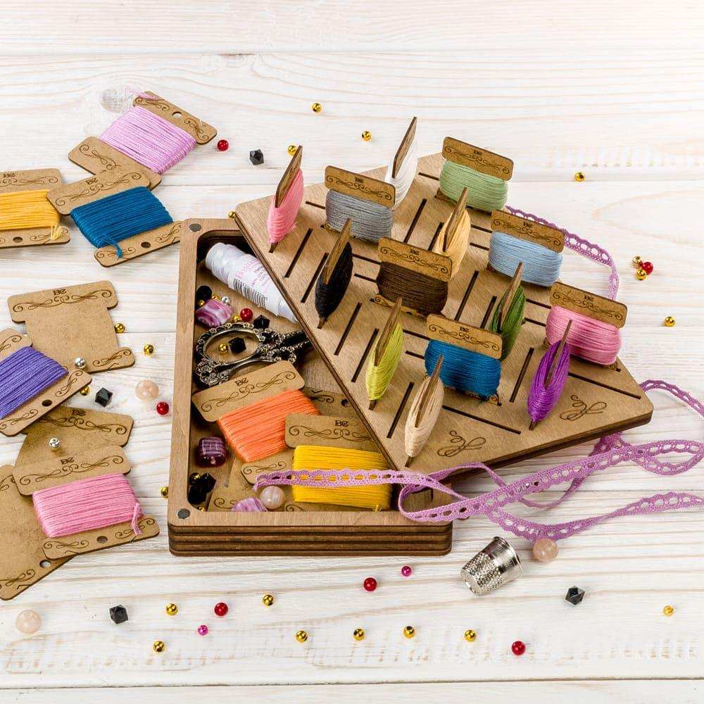 Storage Box for handcraft and 38 bobbins included — HobbyJobby