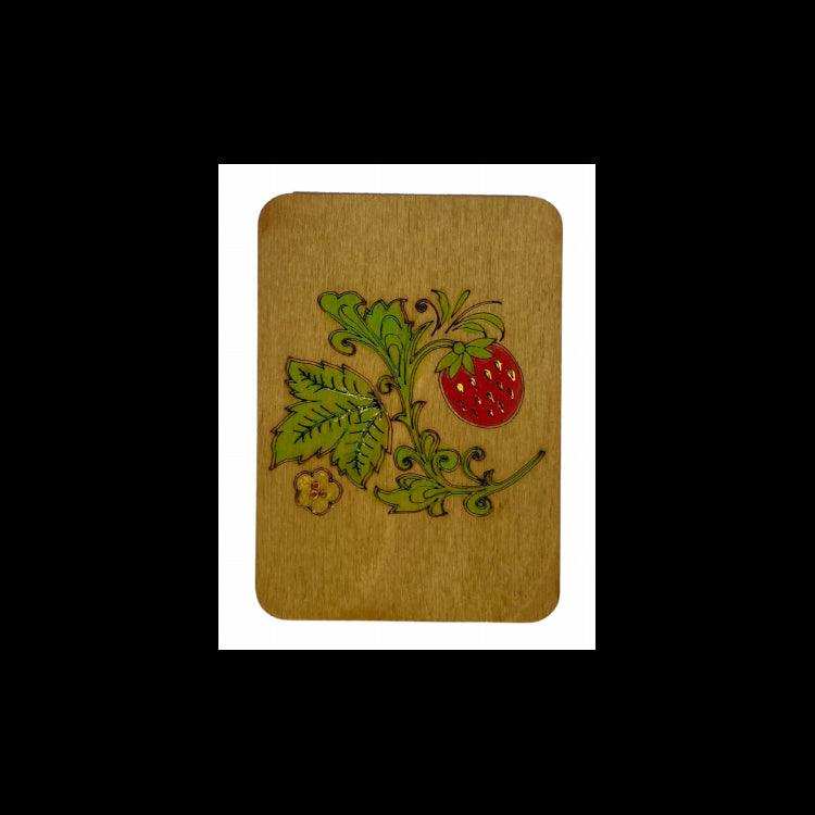 WOODEN NEEDLE CASE - OAK (HAND-PAINTED), KF056/7 — HobbyJobby