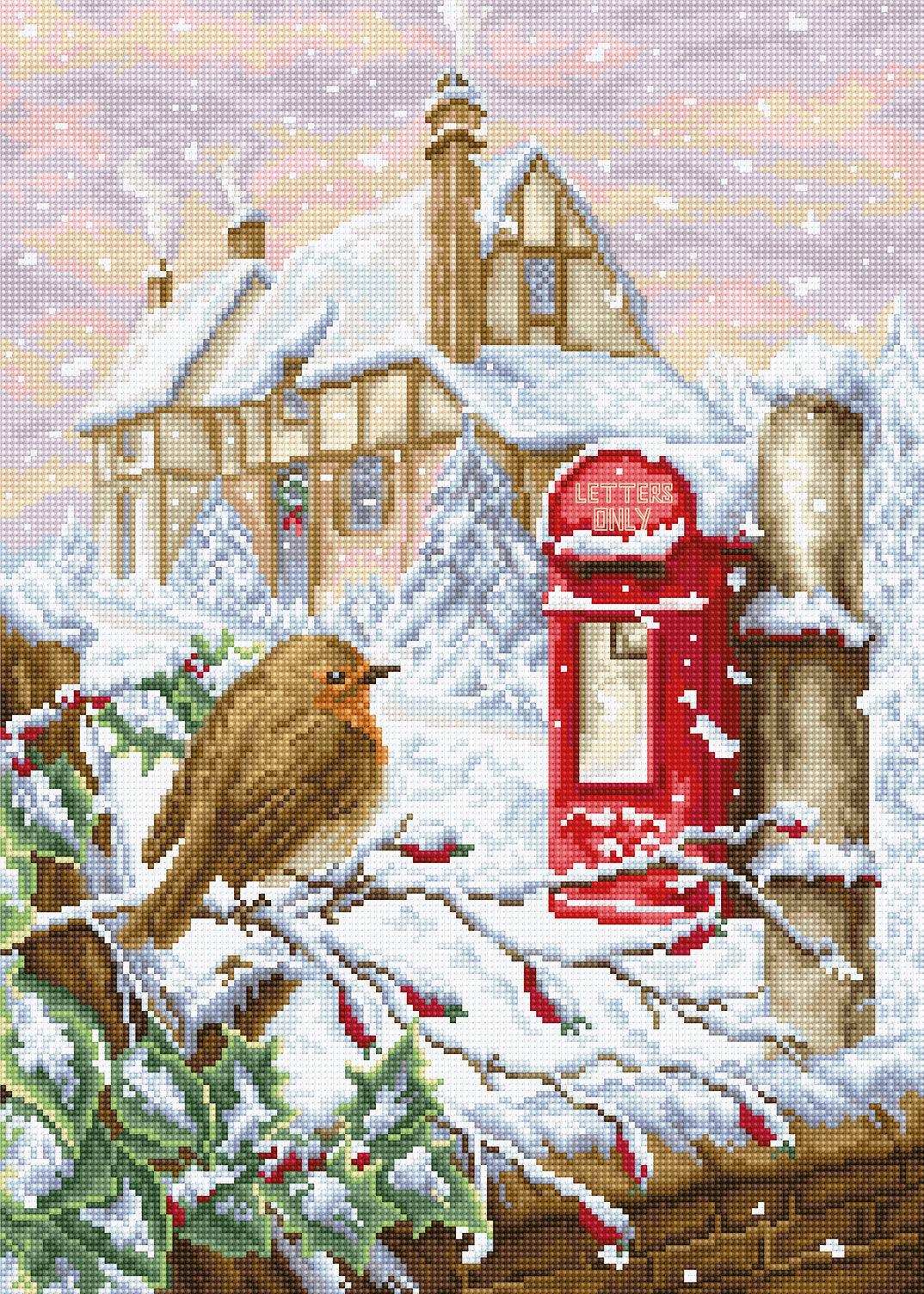 Cross Stitch Kit Luca-S - Red mail box, BU4014 — HobbyJobby