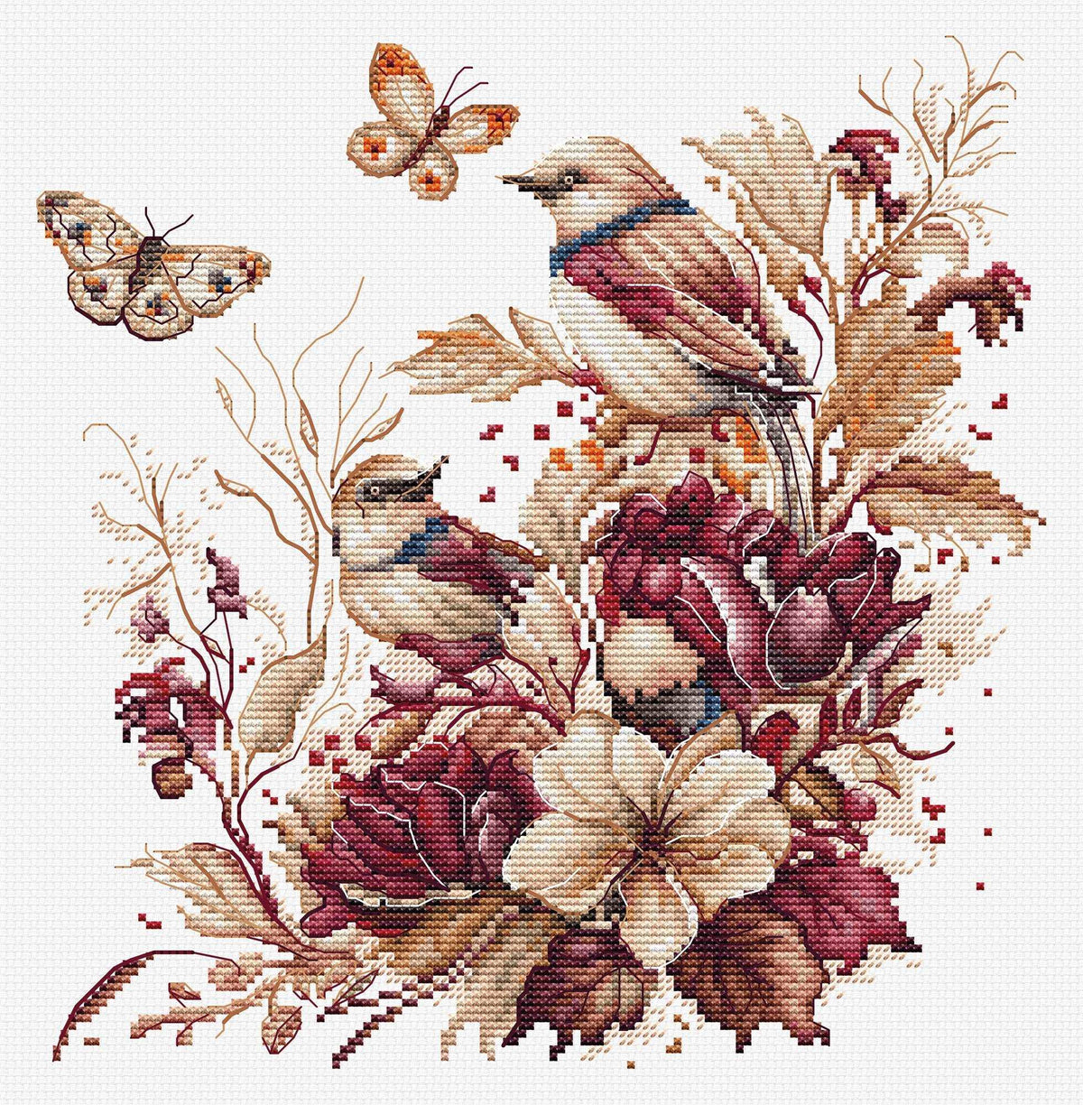 Cross Stitch Kit Luca-S - The Birds-Autumn, B2419 — HobbyJobby