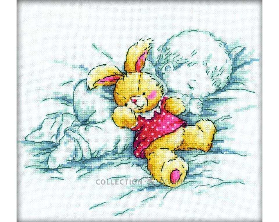 Cross Stitch Kit RTO - "Baby and Rabbit" — HobbyJobby