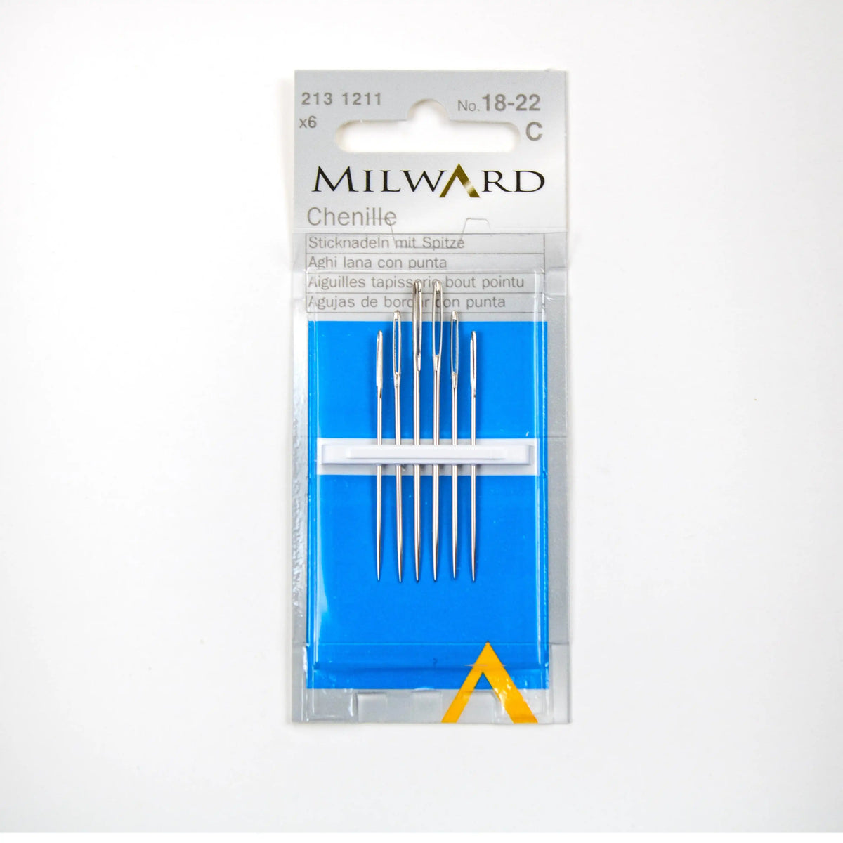 Milward Chenille Hand Needles No.18-22 - 6 Pack — HobbyJobby